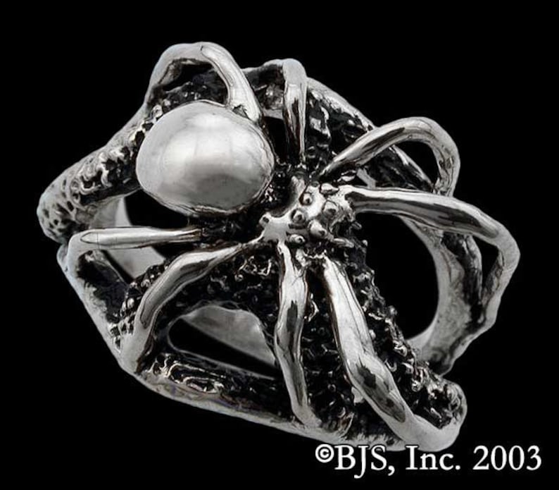 Black Widow Ring SHELOB™ Ring Sterling Silver Spider Ring - Etsy