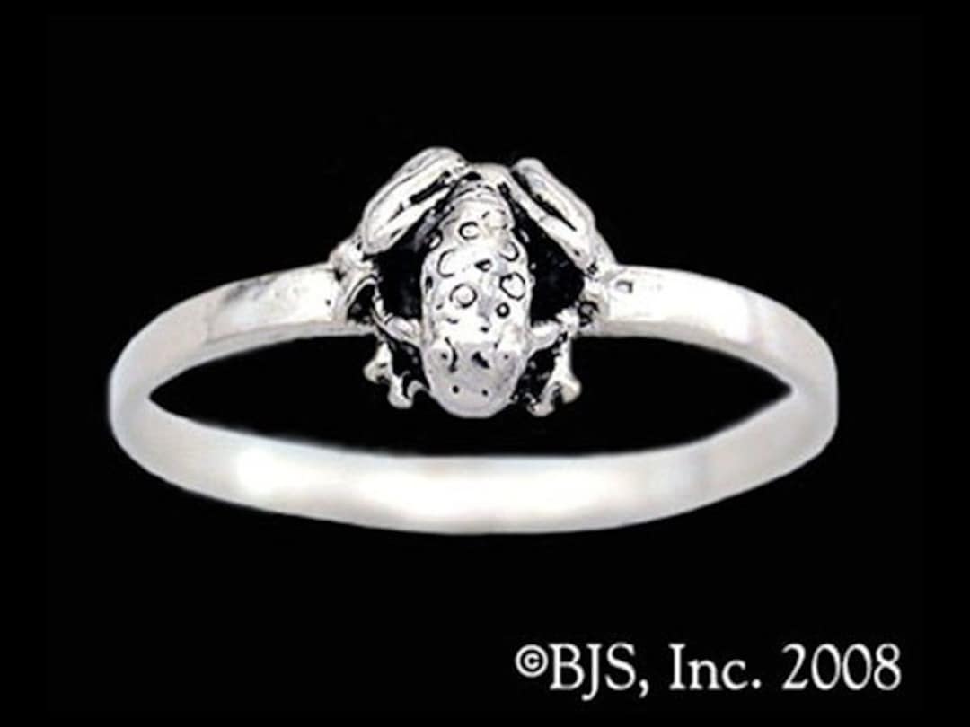 Baby Frog Ring, Sterling Silver Frog Ring Available in US Sizes 5 - 20 ...