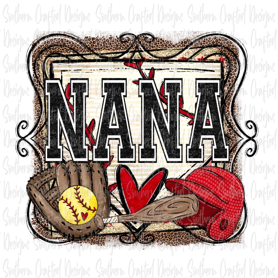 Softball Nana Png | Digital Download | Commercial Use | Spring Png ...