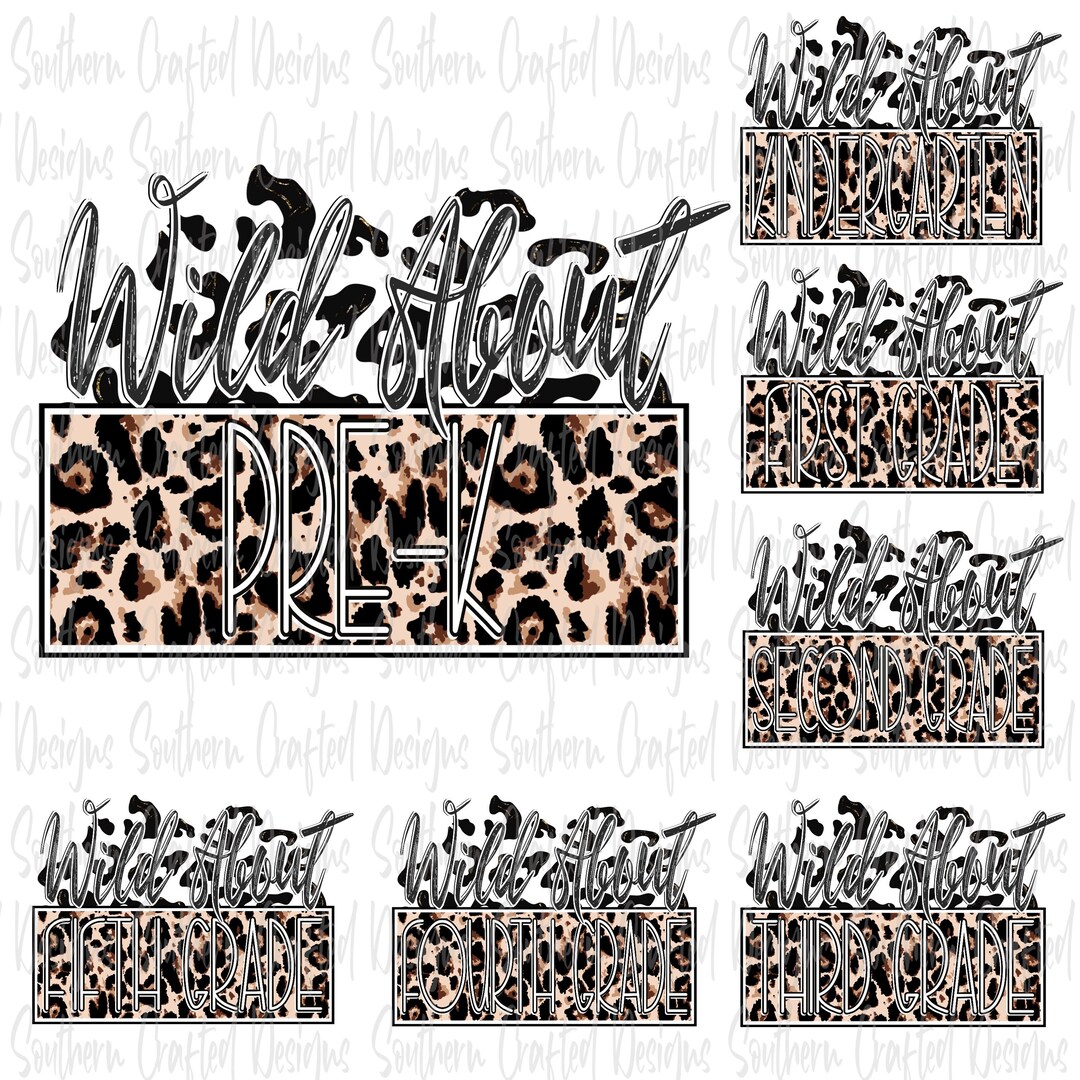 Wild About School PNG Bundle | Back to School PNG | Teacher ...