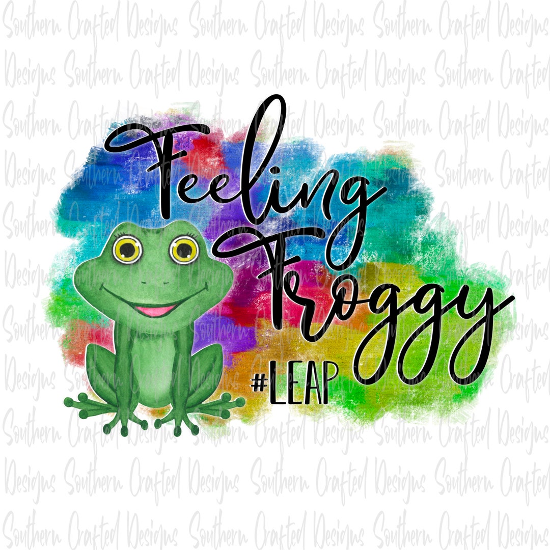 Frog Png Digital Download | Commercial Use | Sublimation File | Feeling ...