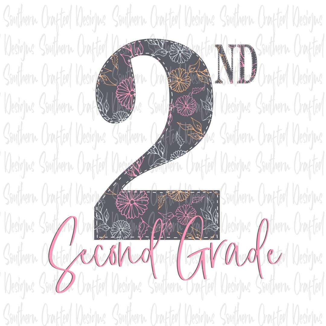 Second Grade Png Digital Download / Commercial Use / Second Grade ...