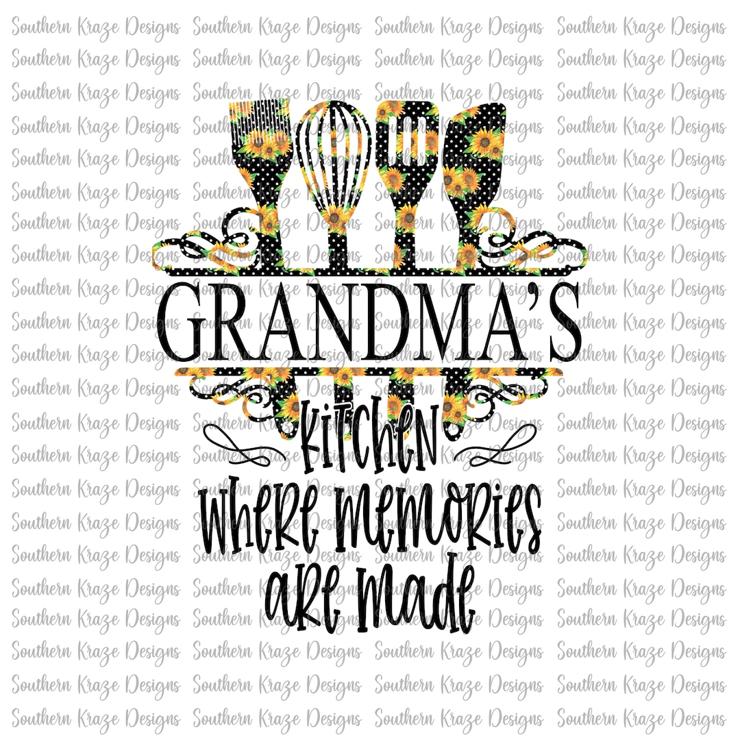 Grandma Png Digital Download / Grandma’s Kitchen Png / Kitchen Towel ...