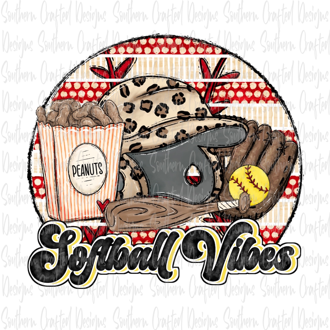 Softball Vibes Png | Digital Download | Commercial Use | Softball Png ...