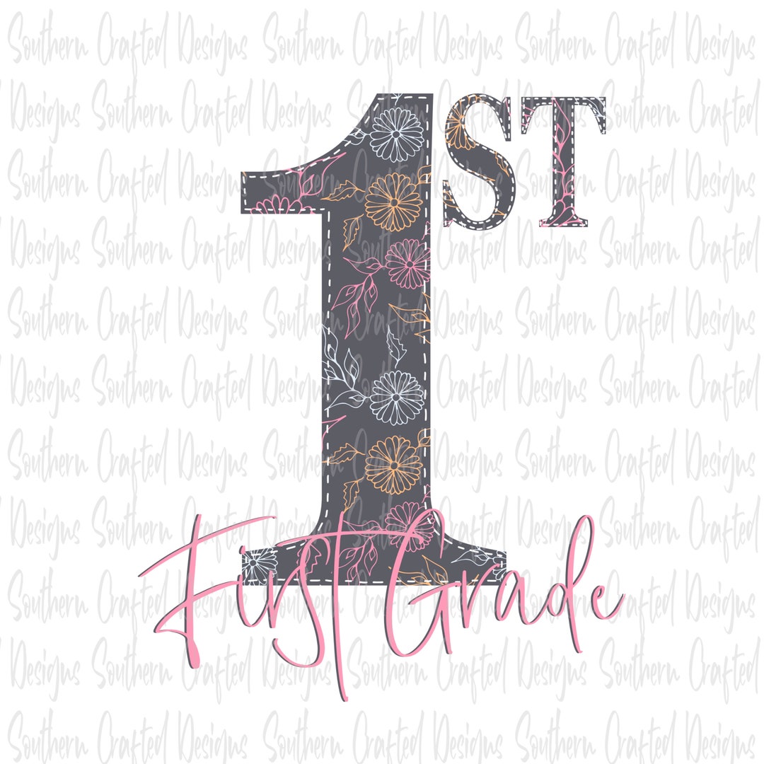First Grade Png Digital Download / Commercial Use / Sublimation Design ...