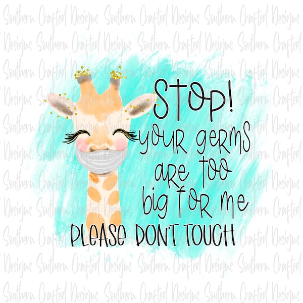 Germs Too Big for Me Sign - Etsy