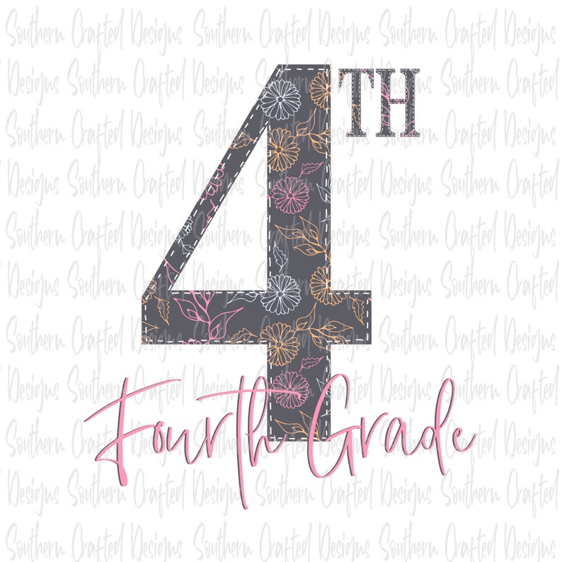 Fourth Grade Png Digital Download / Commercial Use / 4th Grade - Etsy
