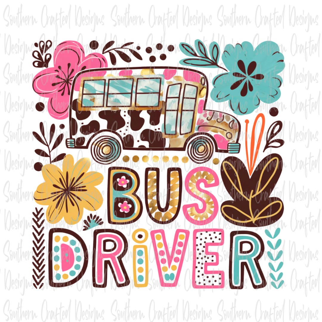 Bus Driver Sublimation Transfer | Rtp | Ready to Press | Back to School ...
