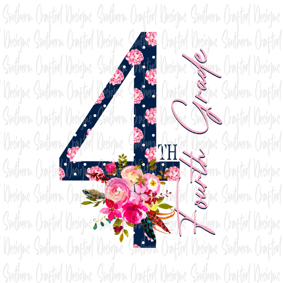 Fourth Grade Png Digital Download / Commercial Use / Back to School Png ...