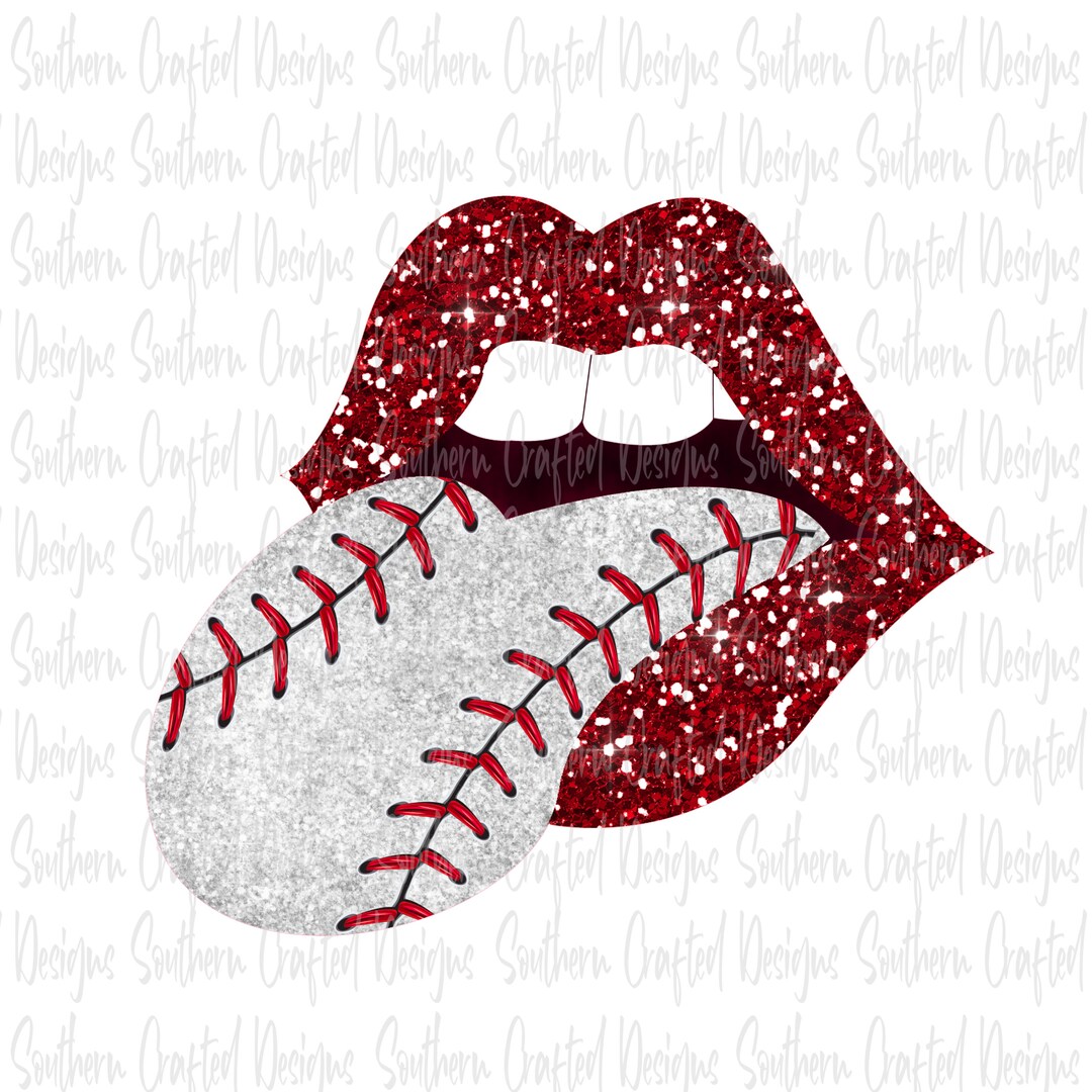 Baseball Lips Sublimation Transfer | Rtp | Ready to Press | Baseball ...