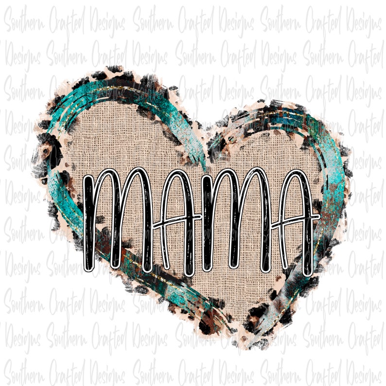 Mama Heart Png Western Heart Png Mama Png Mom Png - Etsy