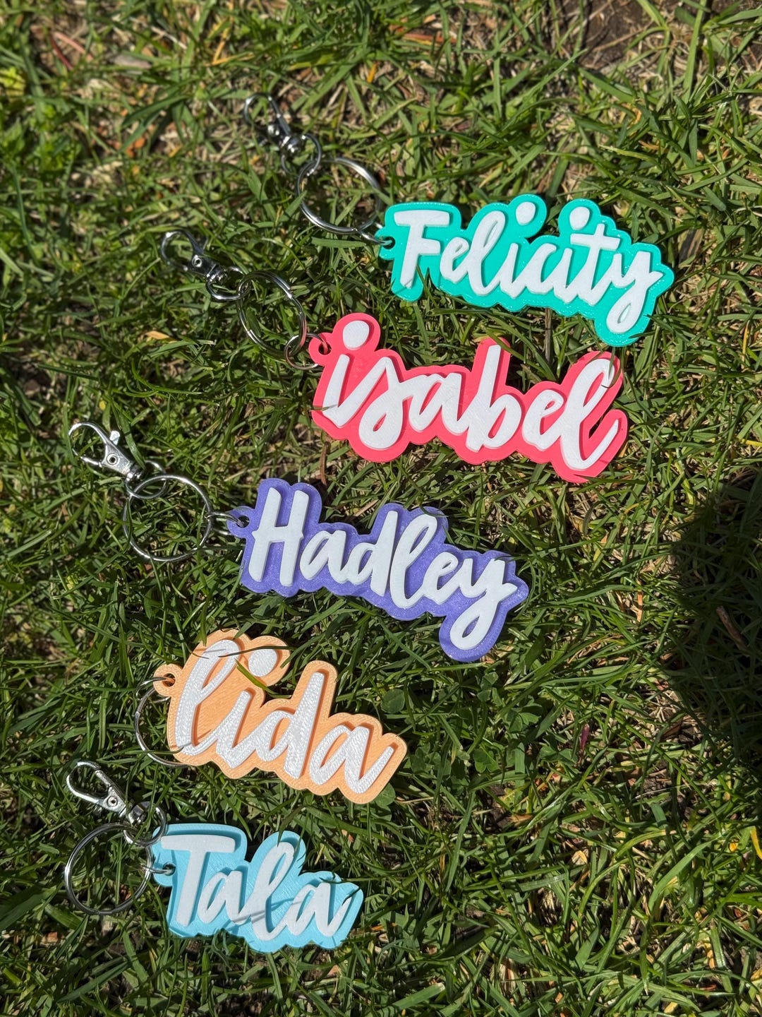 Personalized 3D Printed Name Keychain, Custom 3D Printed Keyring, 3D ...