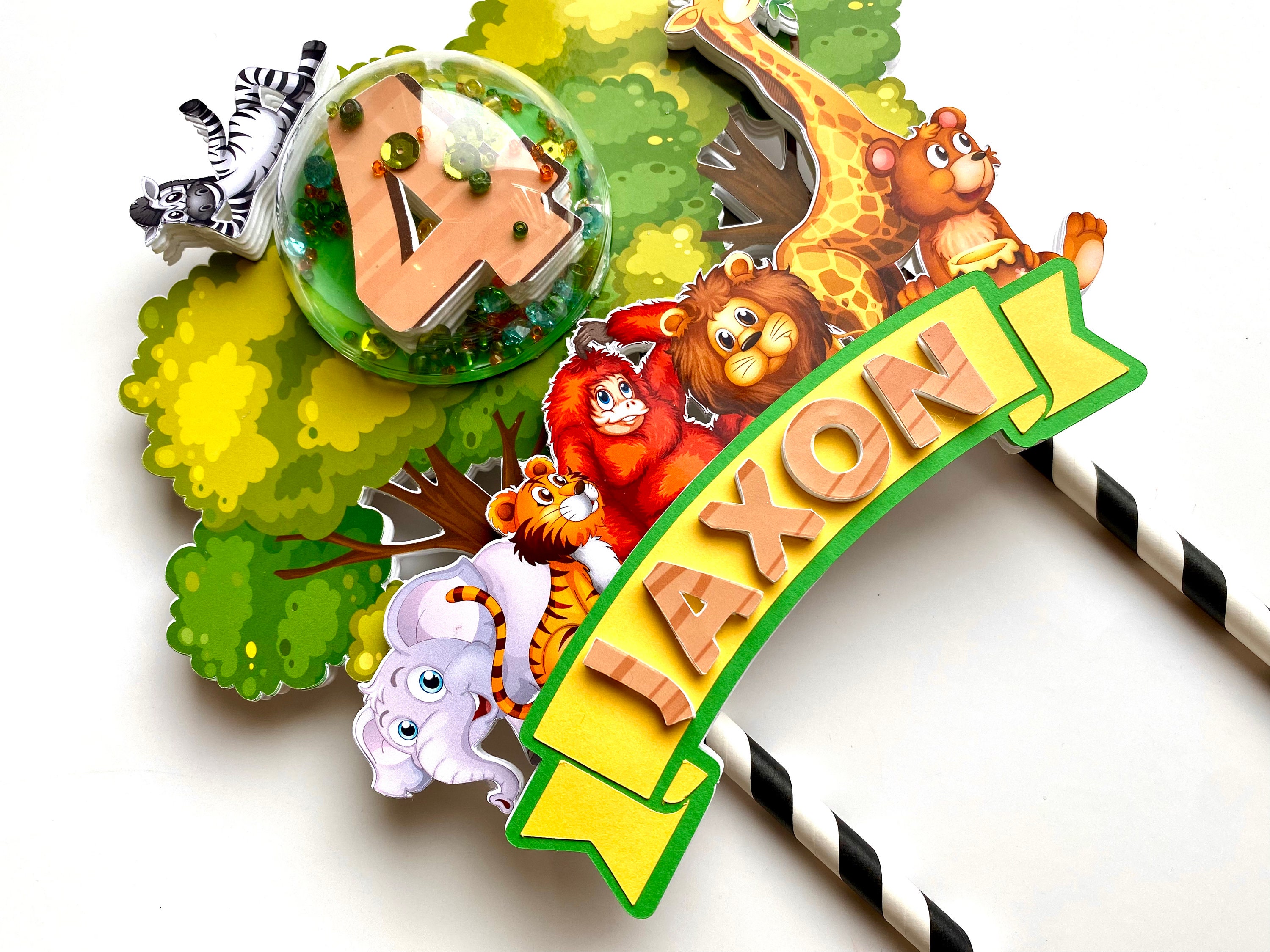 Safari Cake Topper Jungle Cake Topper Animal Cake Topper - Etsy Canada