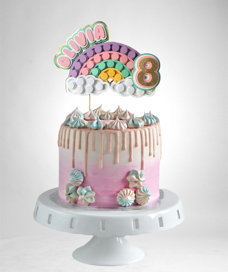 Pop It Fidget Rainbow Cake Topper Pop It Birthday Banner - Etsy