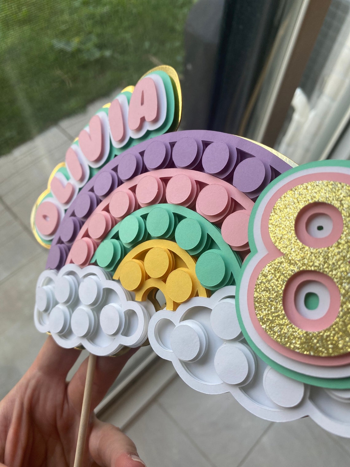 Pop It Fidget Rainbow Cake Topper Pop It Birthday Banner - Etsy