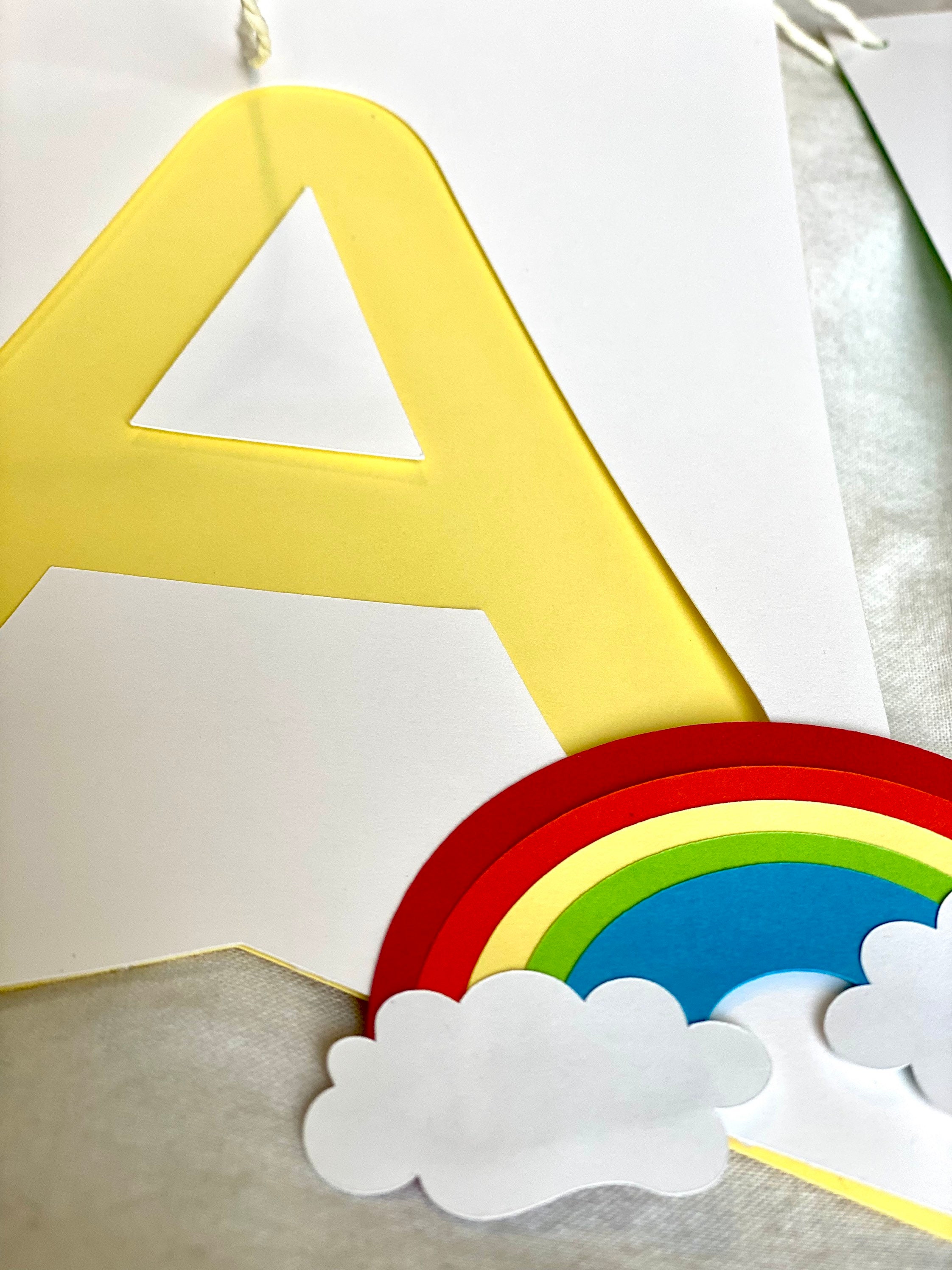 Rainbow Theme Happy Birthday Banner. Personalized Happy Birthday Banner ...