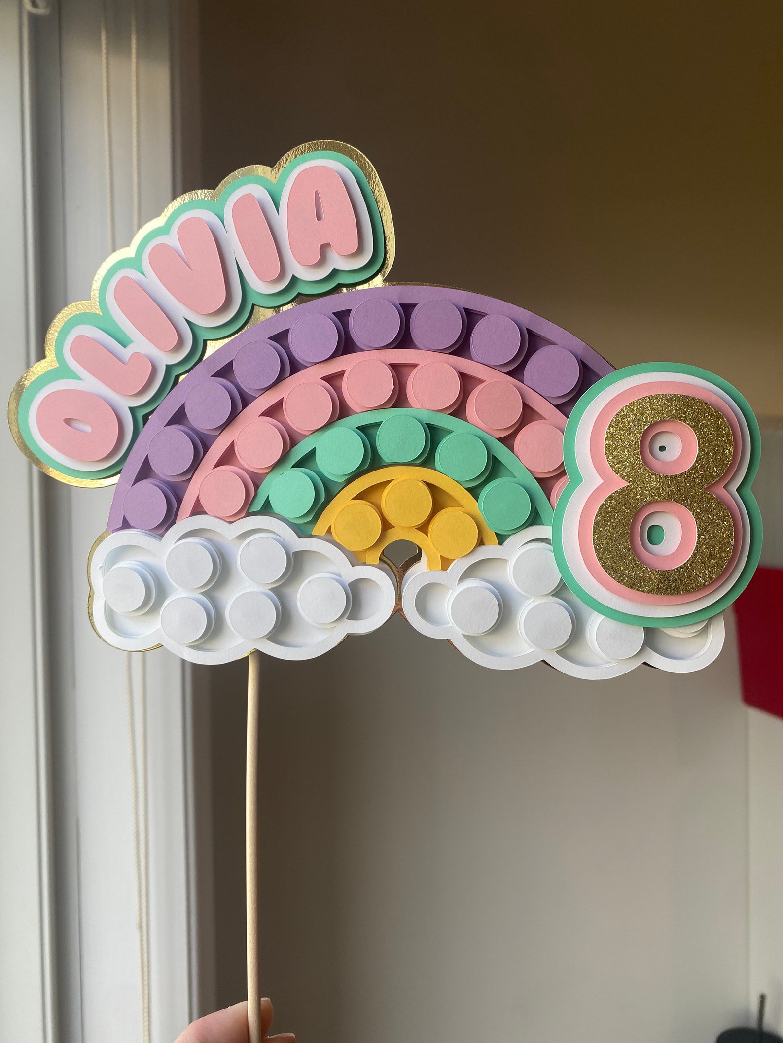 Pop It Fidget Rainbow Cake Topper Pop It Birthday Banner - Etsy