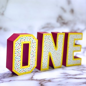 3D Cardstock Letters | 4 Inch Tall 3D Paper Party Letters | Custom 3D ...