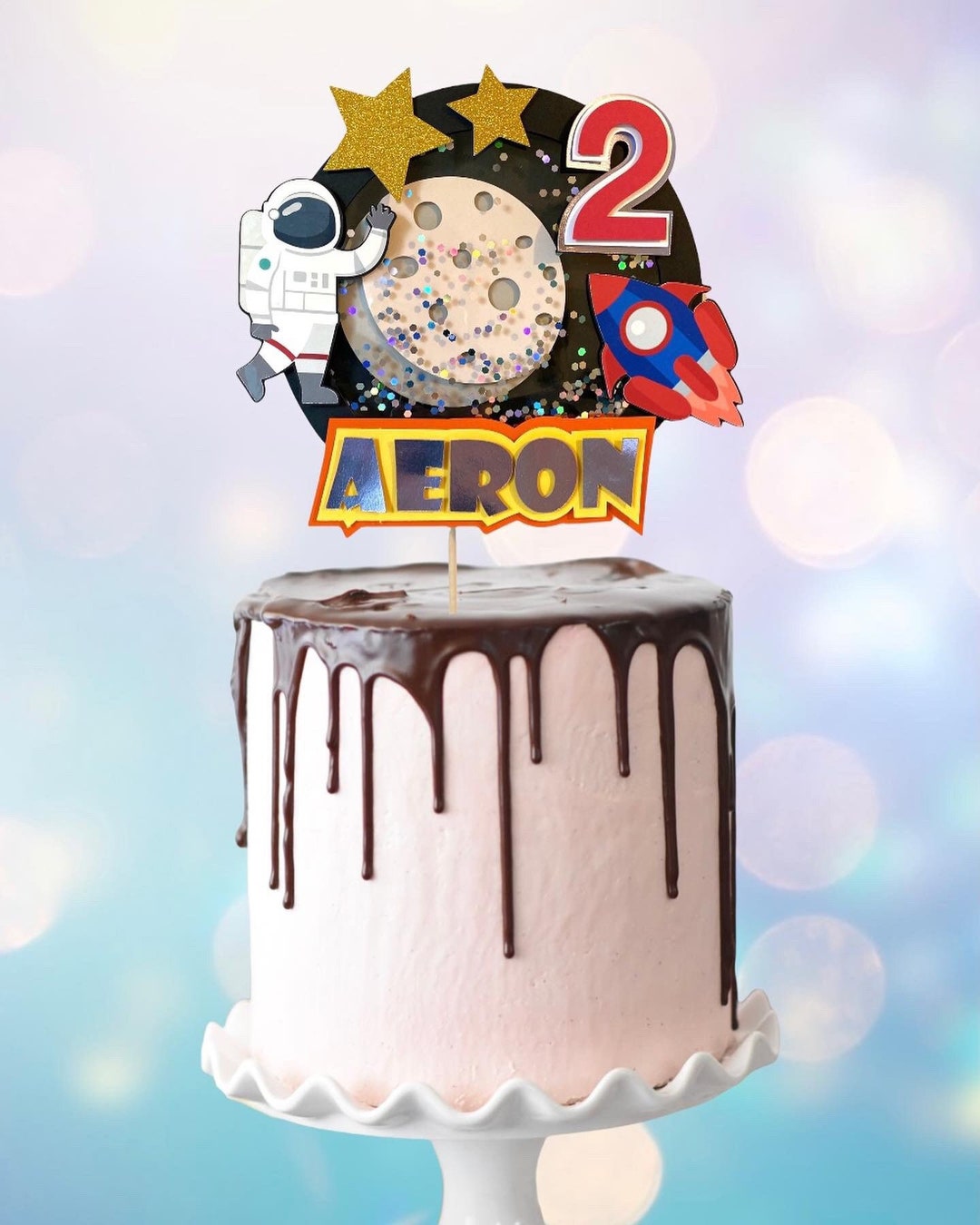 Space Cake Topper, Astronaut Party, Space Party Decor, Space Birthday ...