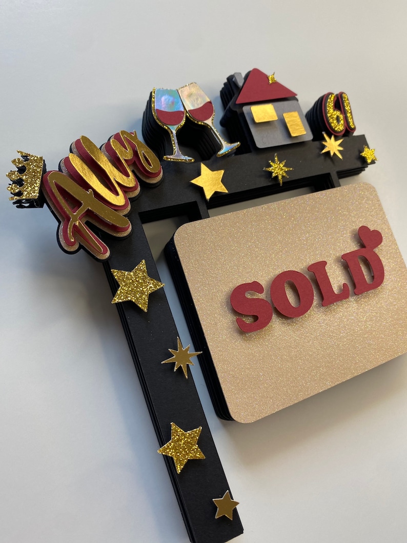 Sold Sign Cake Topper, Housewarming Party Decorations, Realtor Party ...