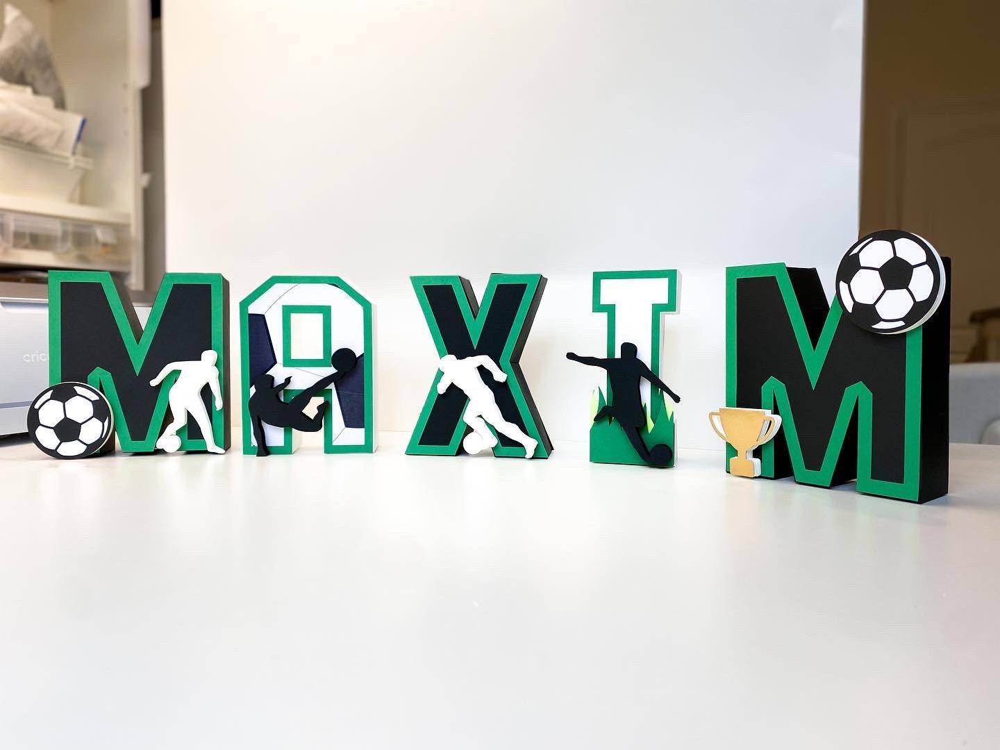 3D Cardstock Letters, 6 Inch Tall 3D Paper Party Letters , Custom 3D ...
