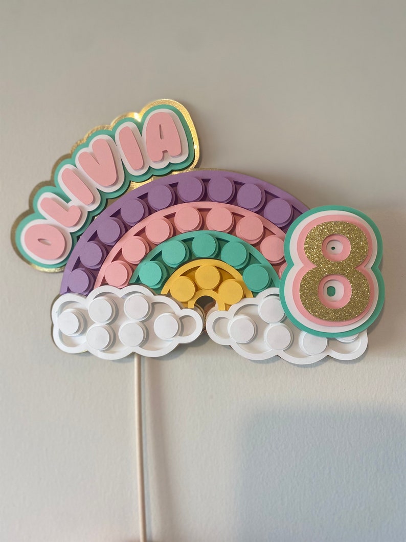 Pop It Fidget Rainbow Cake Topper Pop It Birthday Banner - Etsy
