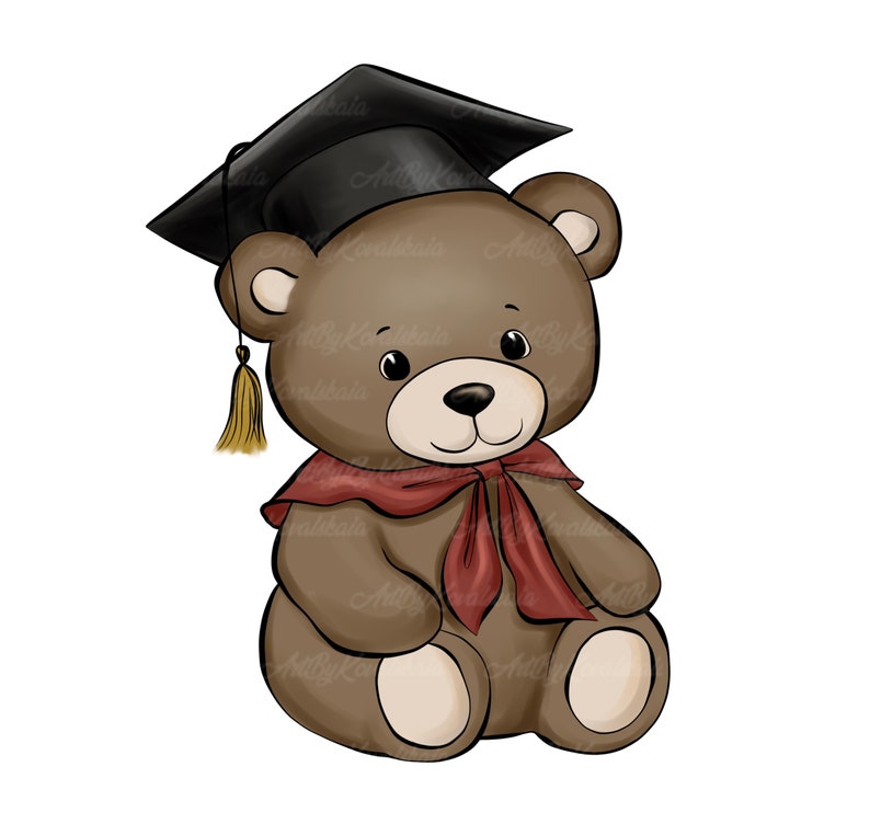 Teddy Bear Clipart, Cute Bear PNG, School Clipart, Digital Download - Etsy