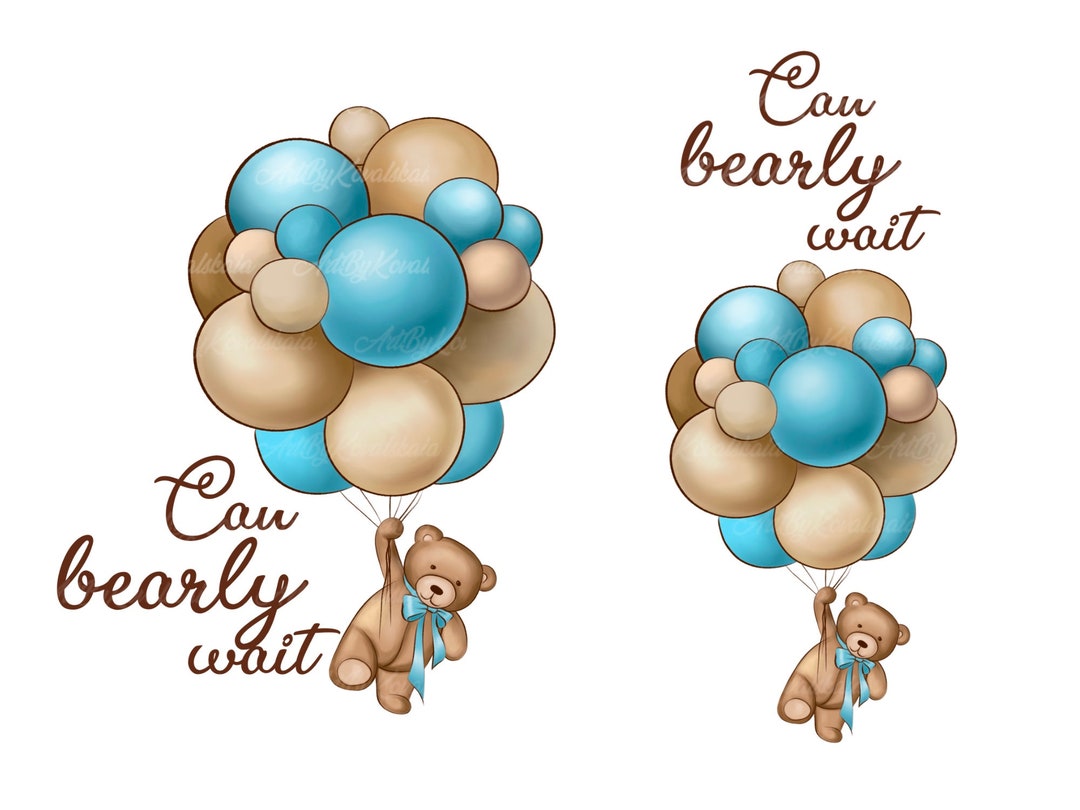 Teddy Bear Clipart, Can Bearly Wait, PNG, Baby Shower, Digital Download ... Teddy Bear Clipart, Can Bearly Wait, PNG, Baby Shower, Digital Download ...