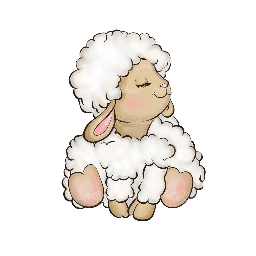 Sheep Clipart, Cute Sheep PNG, Sheep Clip Art, Digital Download - Etsy