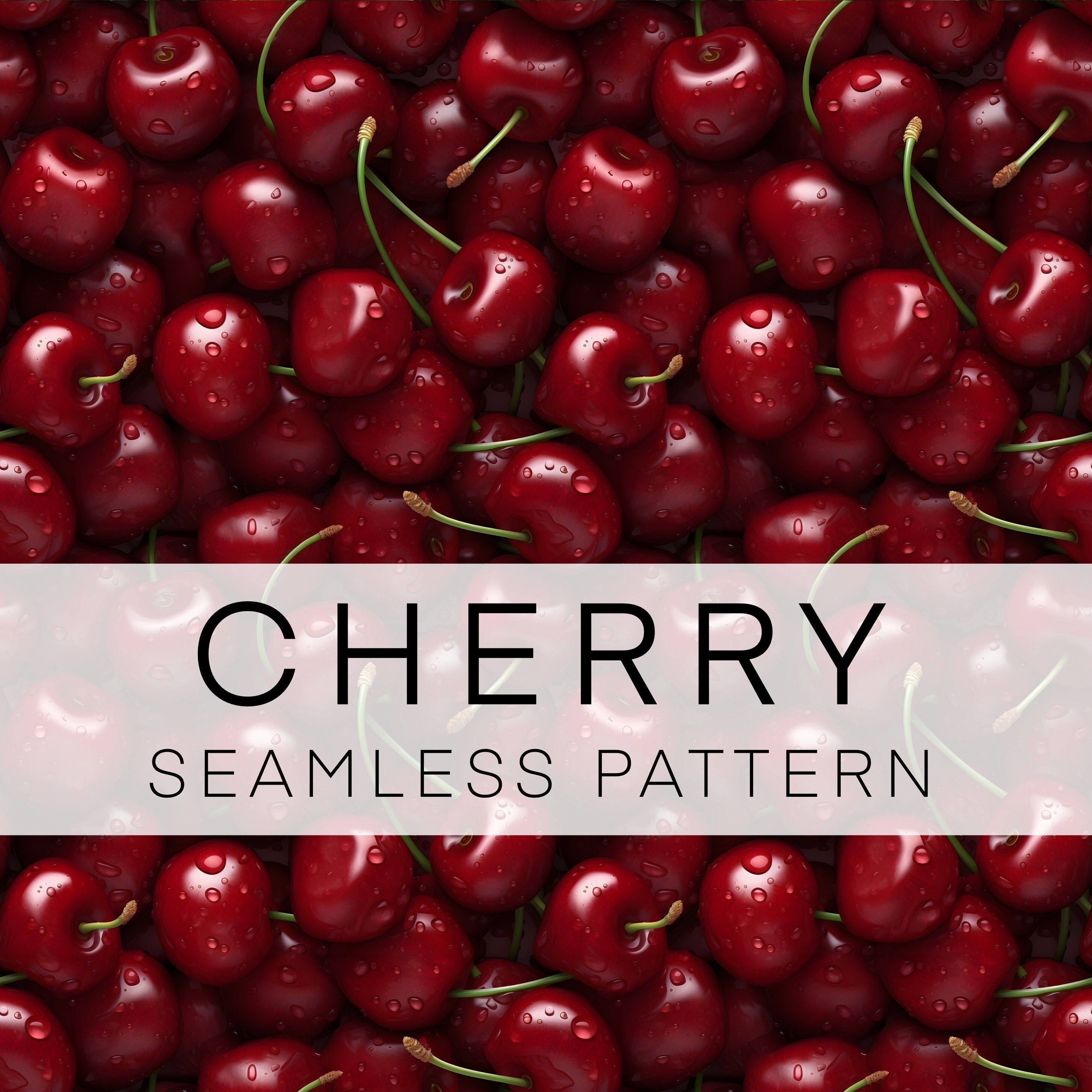Cherry Seamless Pattern: High-resolution Digital Paper (digital ...