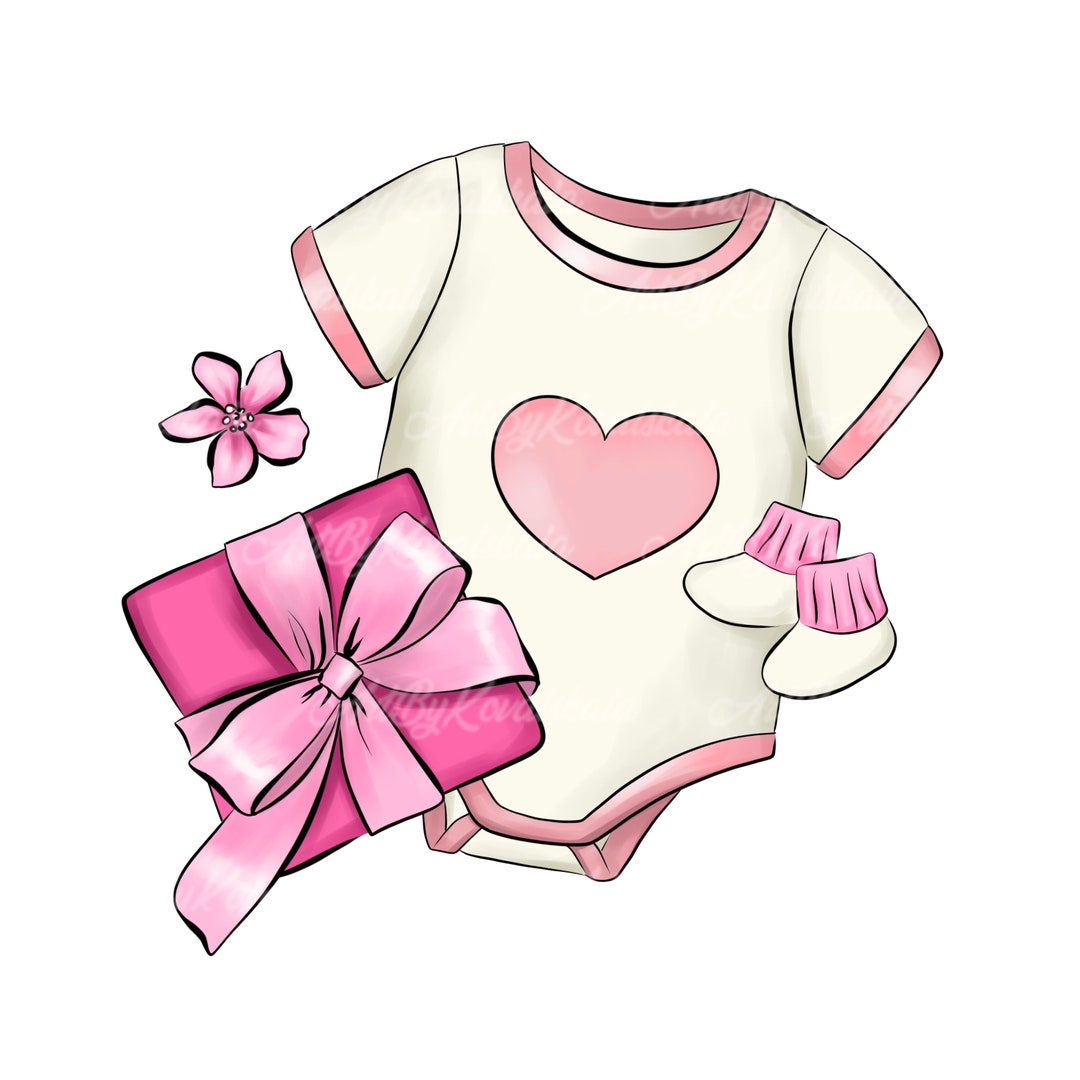 Baby Shower Clipart PNG, Baby Shower Girl, Digital Download - Etsy