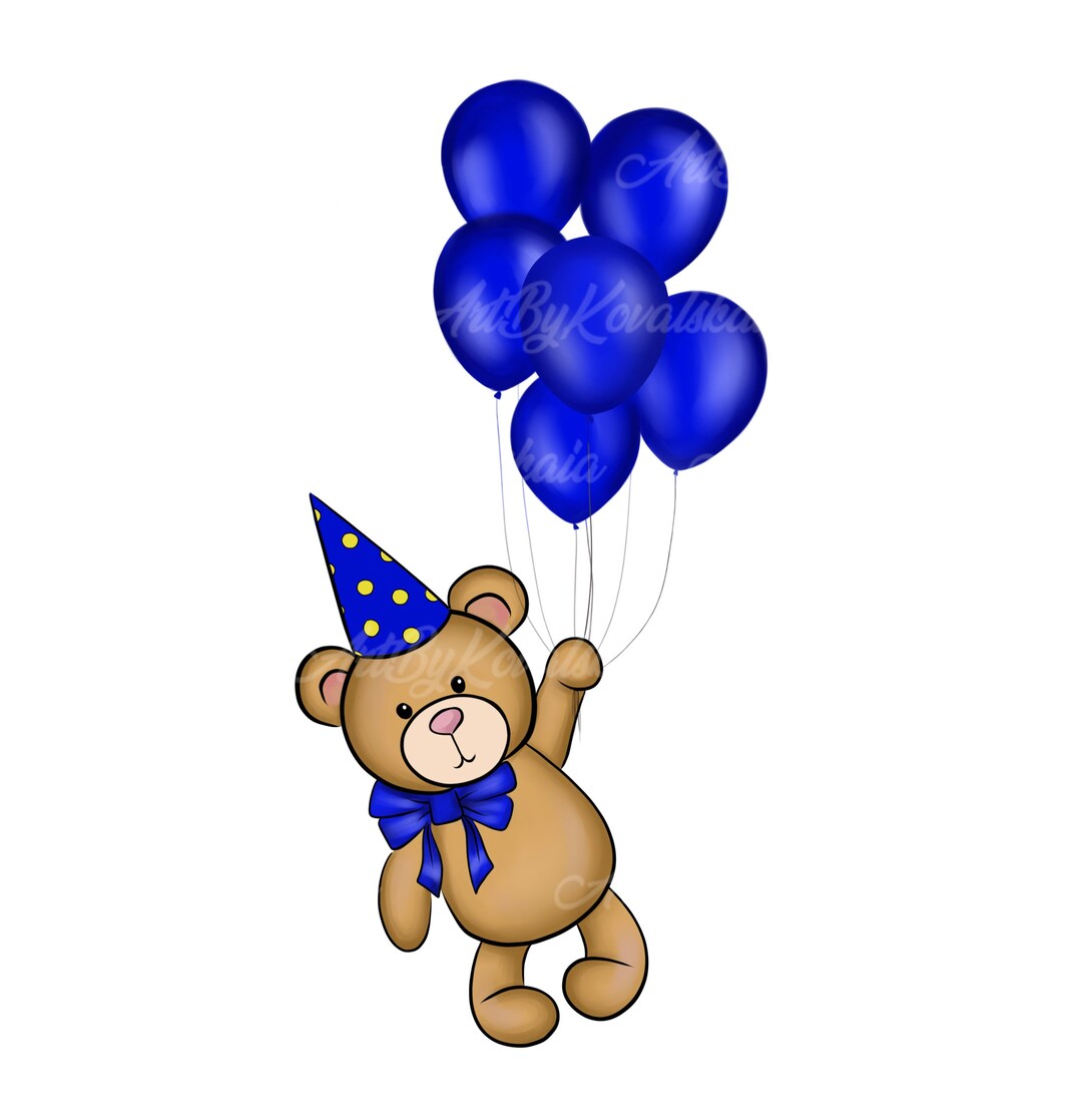 Teddy Bear Clipart, PNG, Birthday, Digital Download - Etsy