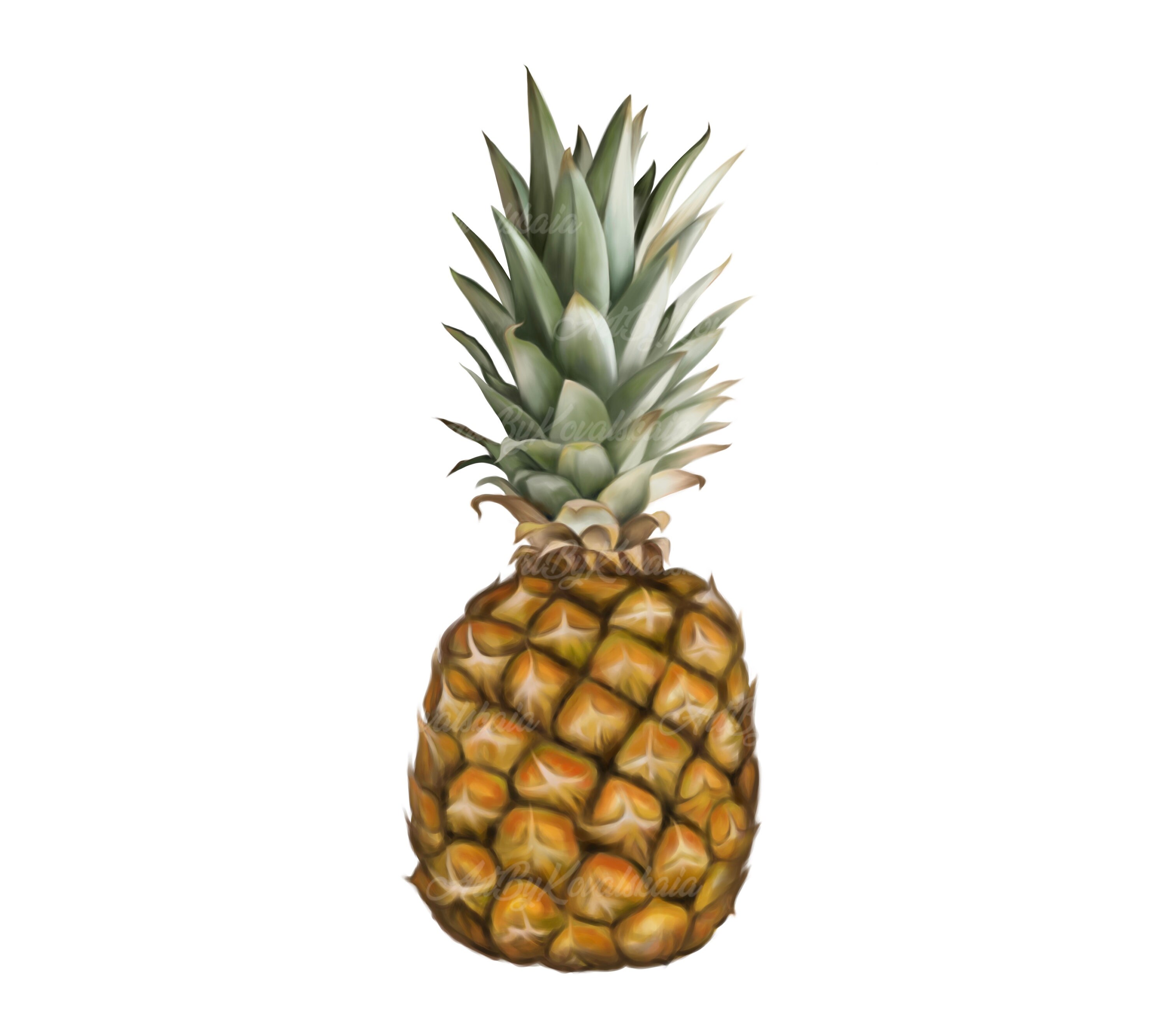 Pineapple Clipart, Pineapple PNG, Digital Download - Etsy