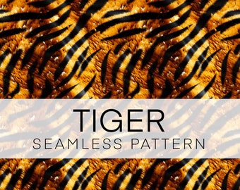 Tiger Seamless Pattern, Tiger Cat Digital Paper, Pattern for Tiger ...