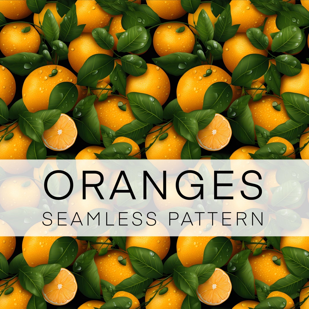 Oranges Digital Paper, Seamless Realistic Oranges Pattern, Instant ...