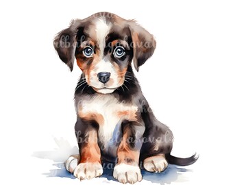 Cute Dog Clipart, Cute Puppy Clipart, Pets Clipart, Cute Dog and Heart ...