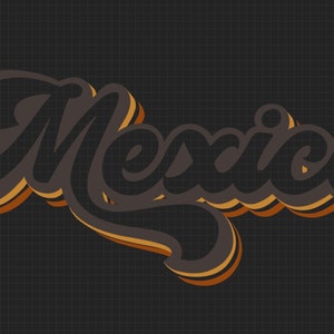 Mexico Lettering Clipart: T-shirt Design (digital Download) - Etsy