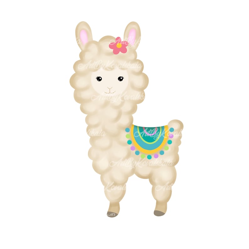 Llama PNG Baby Llama Llama Clipart Commercial Use Instant - Etsy