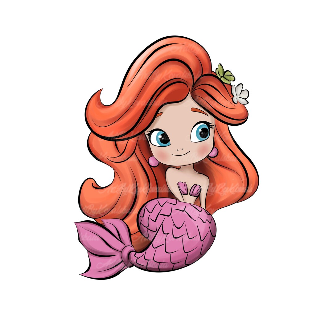 Mermaid Clipart, Little Mermaid, PNG, Digital Download - Etsy