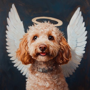 Custom Pet Portrait With Angel Wings: Memorial Gift (digital Download ...