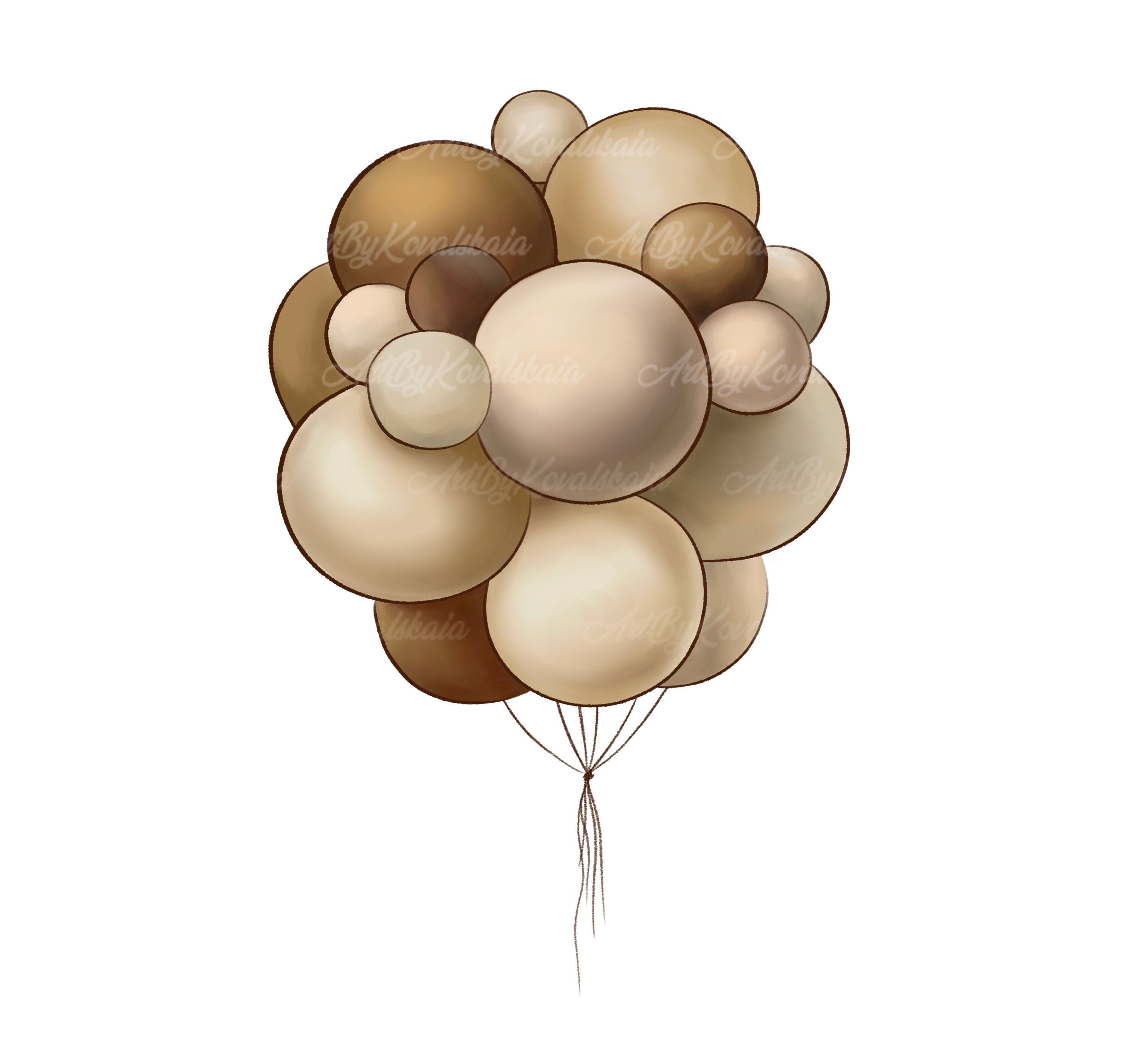 Balloons PNG, Birthday Balloons PNG, Digital Download - Etsy