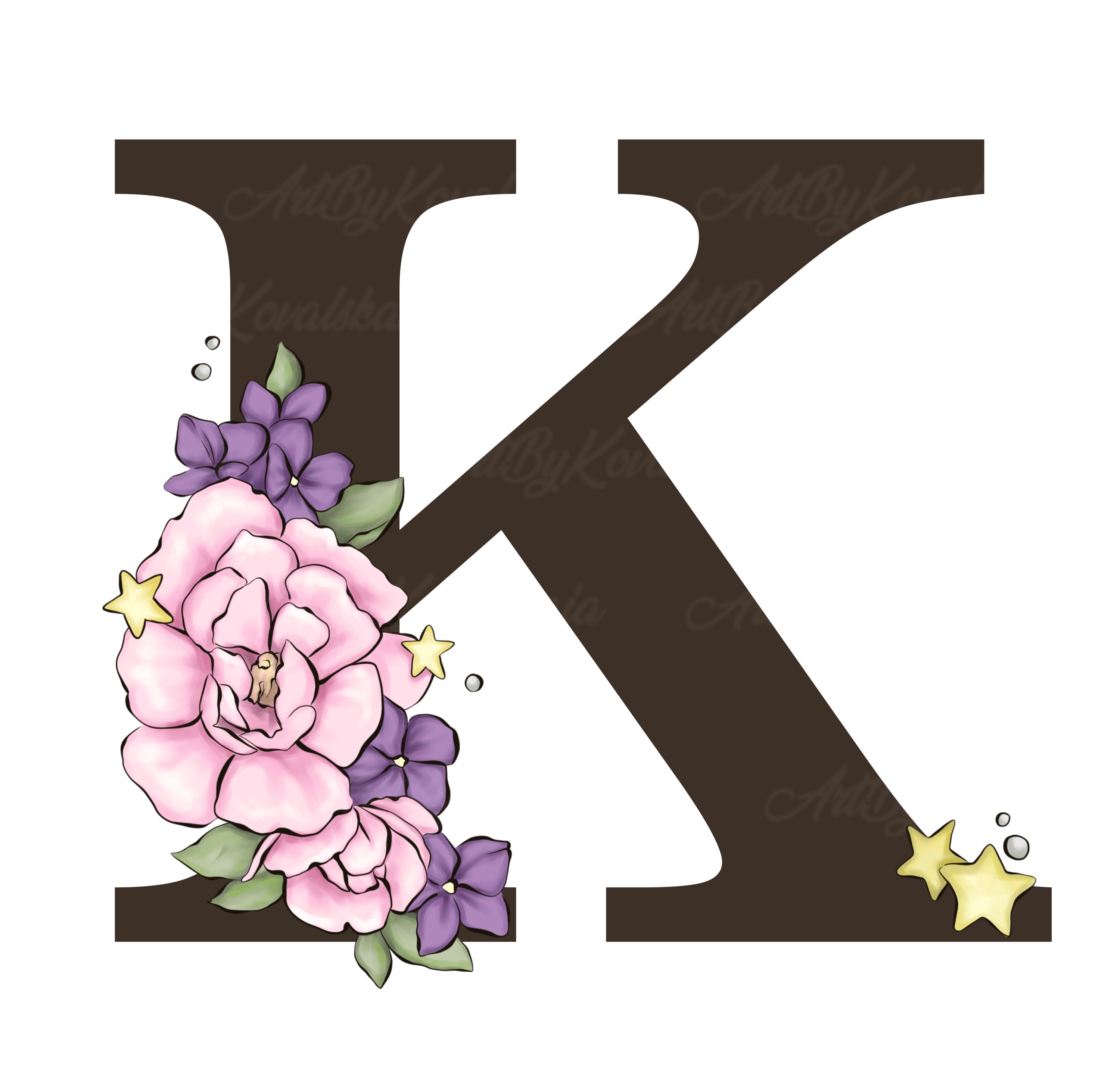K Monogram Clipart