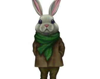 Bunny Rabbit on the Beach Coastal Clipart Clip Art 8 PNG - Etsy