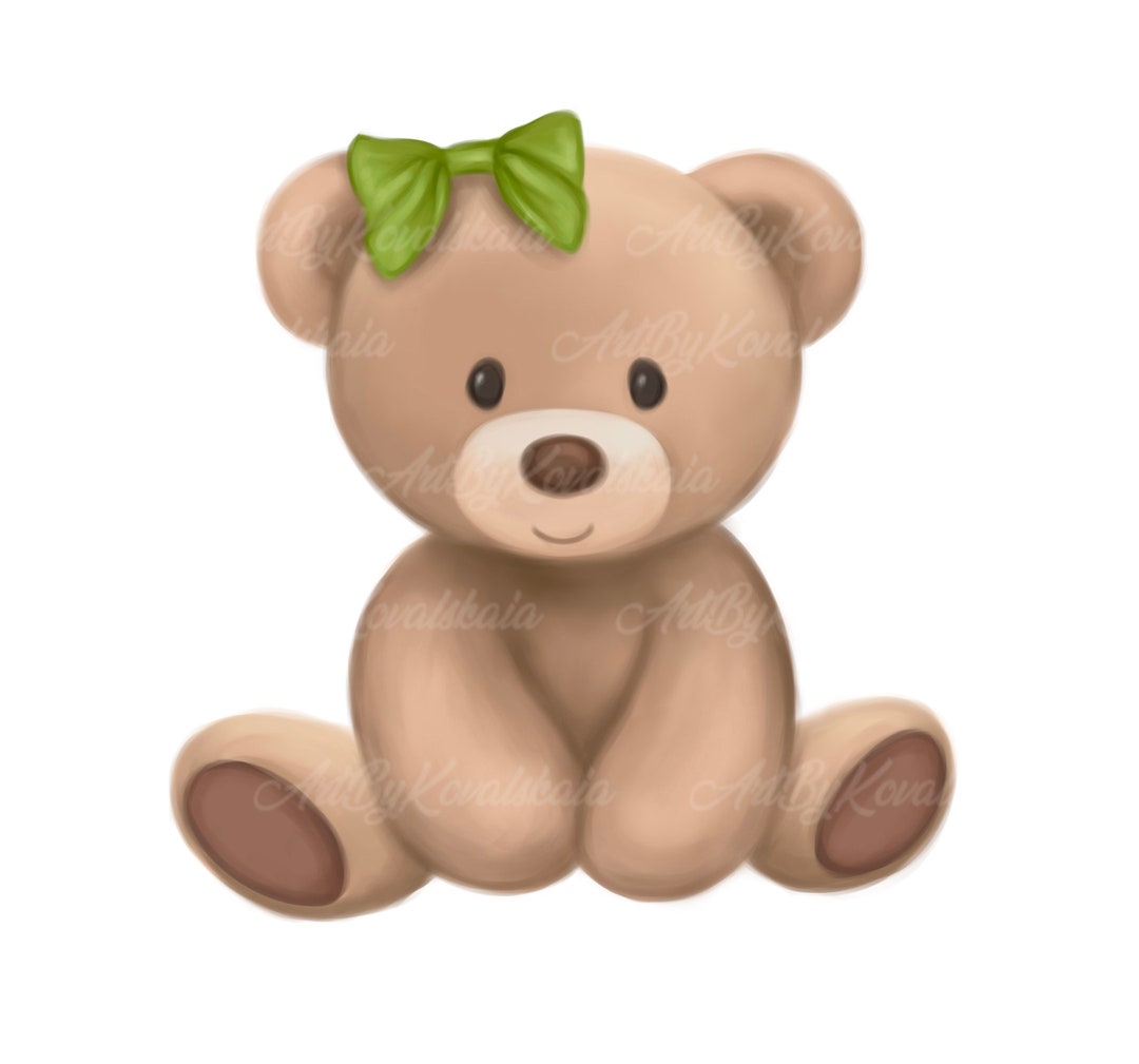 Teddy Bear Clipart, Cute Bear PNG, Baby Shower, Digital Download - Etsy
