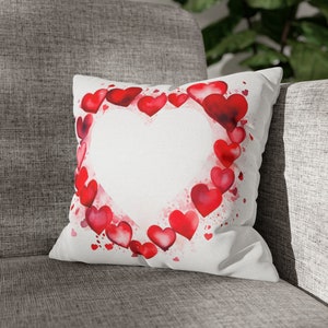 Watercolor Red Hearts Frame PNG, Valentines Day Clip Art, DIGITAL ...