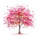 Tree Clipart, Watercolor Blooming Tree PNG, Digital Download - Etsy