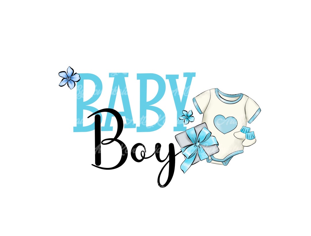 Baby Boy PNG, Baby Shower Lettering, Digital Download - Etsy