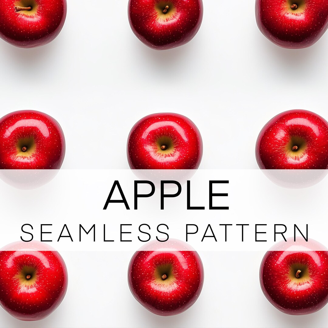Seamless Pattern Apple, Digital Paper, Fruits, Instant Download - Etsy