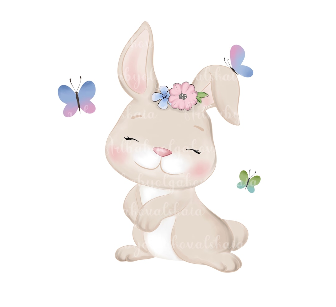 Bunny Clipart, Cute Bunny PNG, Rabbit, Digital Download - Etsy