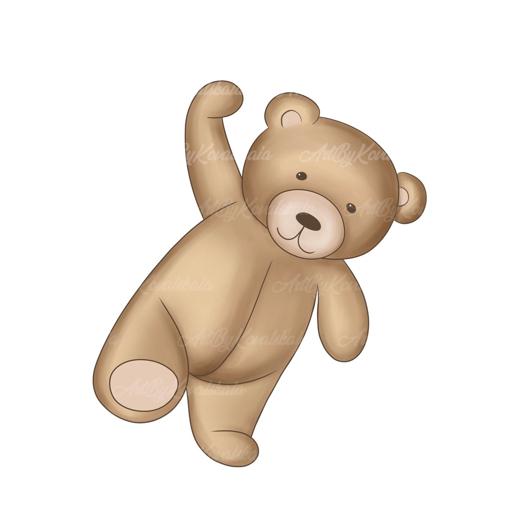 Teddy Bear Clipart, Teddy Bear PNG, Baby Shower, PNG, Digital Download ...
